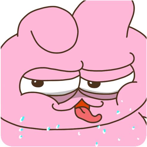Pink Cartoon Licking Tongue Out 