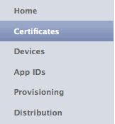 Requesting A New Development Certificate
