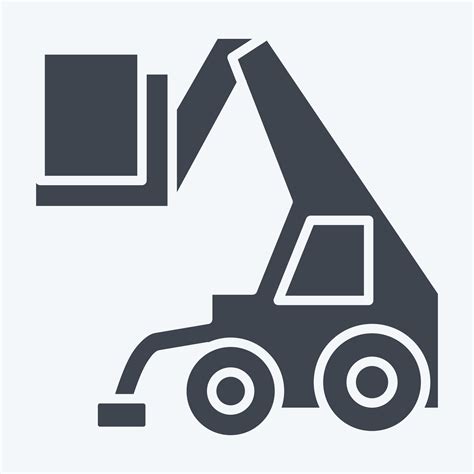 Icon Telehandler Related To Construction Vehicles Symbol Glyph Style