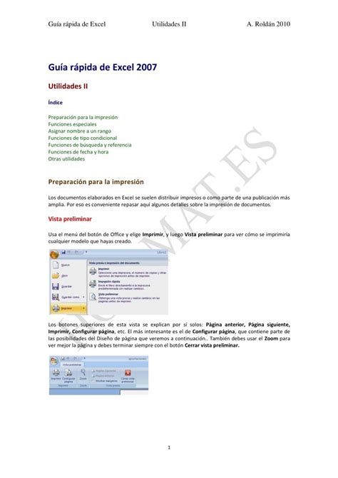 Pdf De Programación Guías De Excel 2007 Utilidades Ii