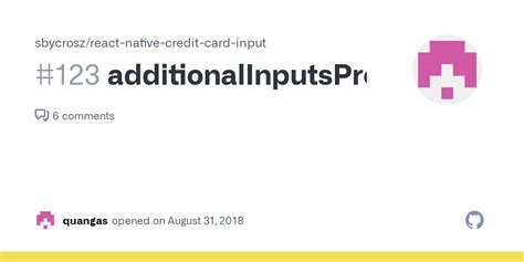 Additionalinputsprops Issue Sbycrosz React Native Credit Card Input Github