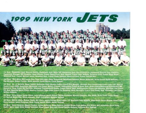 1999 New York Jets 8x10 Team Photo Football Ebay