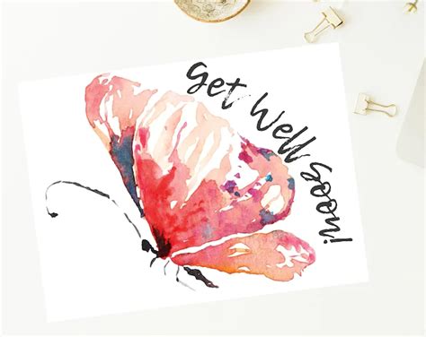 Get Well Soon Card Watercolour Tulips Card Etsy Artofit