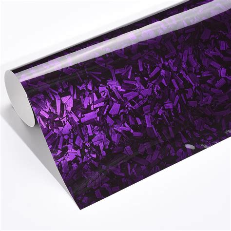 Aumohall Purple Forged Carbon Car Vinyl Wrap Glossy Purple
