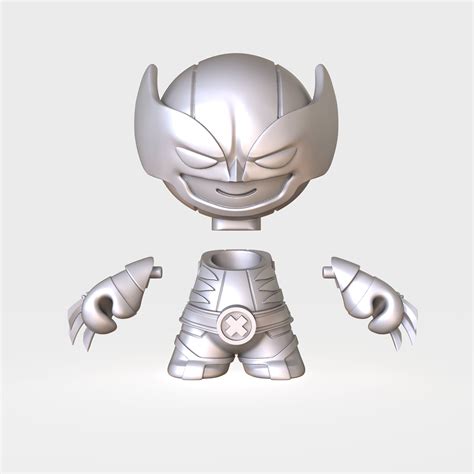 Chibi Wolverine Stl Files Marvel Cute 3d Printing Etsy