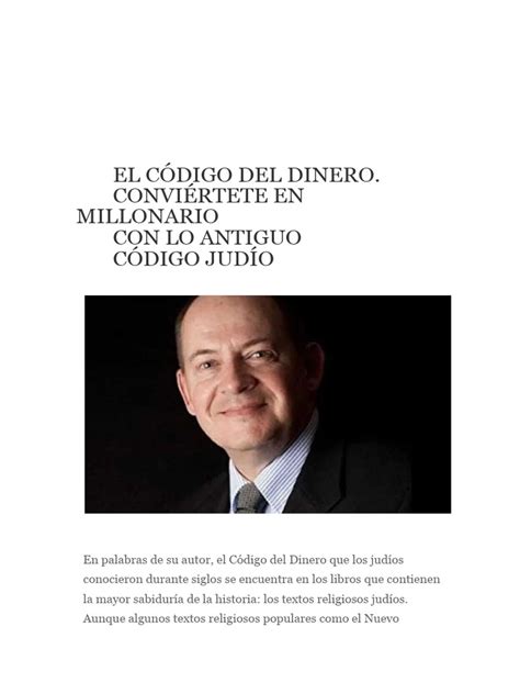 El Código Del Dinero Conviértete En Millonario Con El Antiguo Código