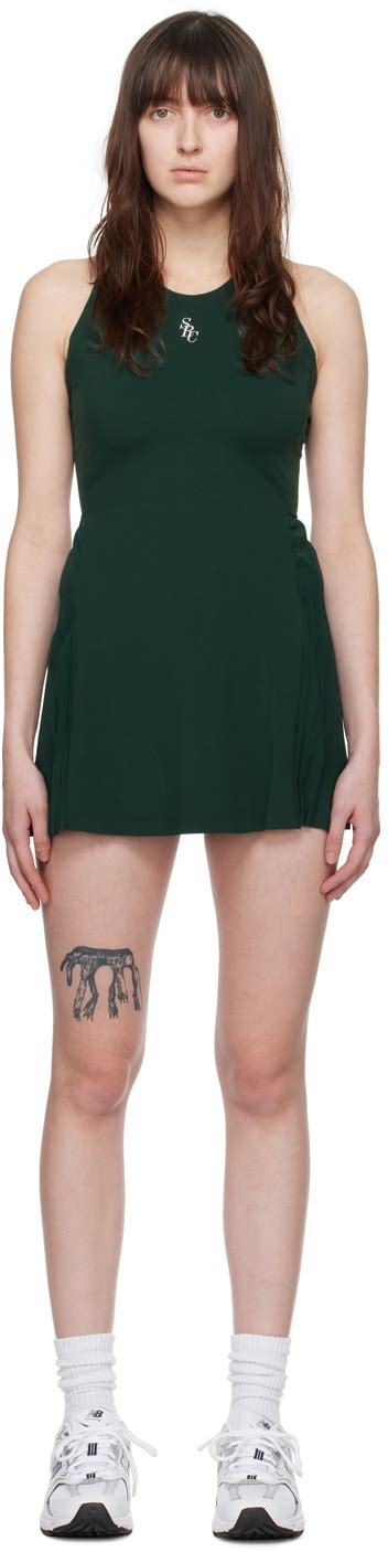 Sporty And Rich Green Src Dress Forest Editorialist