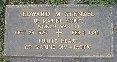 Edward Michael Stenzel 1920 1994 Find A Grave Memorial