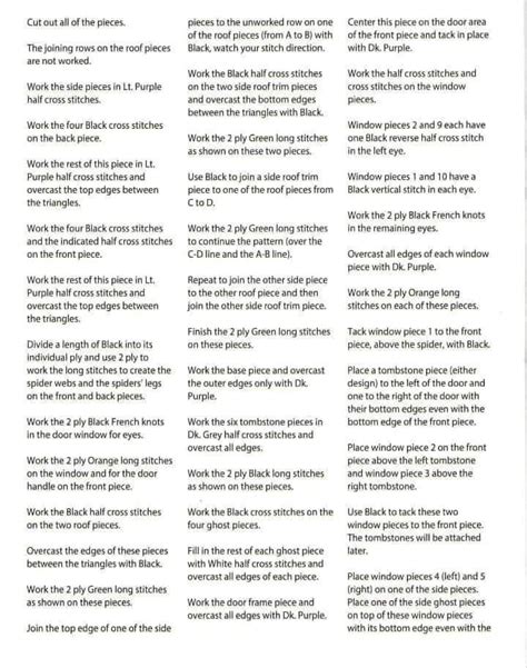 Spooky House Plastic Canvas Pattern