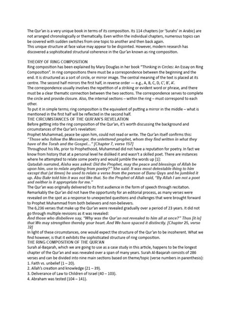 Ring Composition Pdf Surah Quran