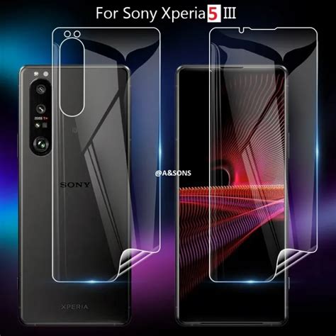 Sony Xperia 5 Iii Screen Protector Front Back Hydrogel Film Jelly