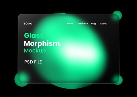 Premium Psd Psd Rounded Rectangle Glass Morphism Effect For 3d