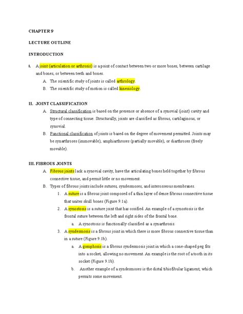 Ch09 Lecture On Joint Classification Fibrous Cartilaginous