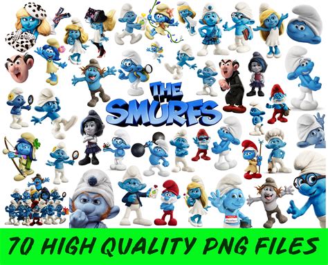 Pitufos Imágenes Prediseñadas Pitufos Png Pitufos Etsy México