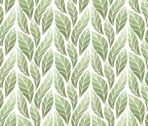 Geometric Leaves Vector Seamless Pattern Abstract Vector Texture Leaf