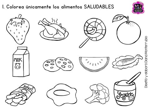 Imagenes De Alimentos Saludables Y Chatarra Para Colorear My Xxx Hot Girl