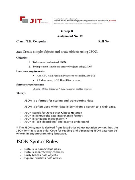 Dbms Assignment 12 Pdf Json Java Script