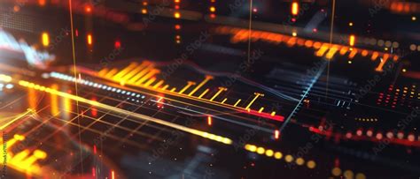 Detailed Image Of A Dynamic Financial Dashboard With Vibrant Bar Graphs And Trend Lines