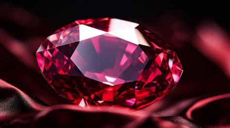 Premium Ai Image Photograph A Mesmerizing Closeup Of A Sparkling Ruby Held Against A Velvety