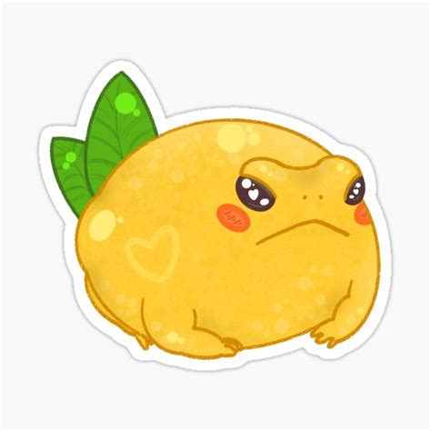 Lemon Frog Sticker For Sale By Moonmacaroons Redbubble