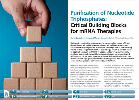 Purification Of Nucleotide Triphosphates Critical Building Blocks For