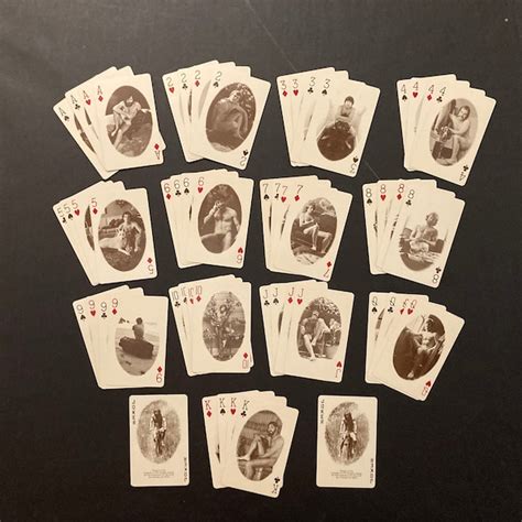 Nude Men Playing Cards Etsy
