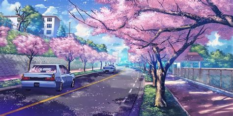 Árbol De Cerezo Anime El árbol Sakura O Flor De Cerezo Japonés Pesy
