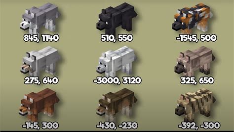 Locations For All Wolves For The Seed Wolfquest4 Rminecraft
