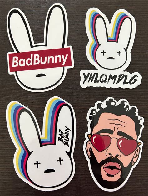 Bad Bunny Vinyl Sticker For Car Tumbler Bottles Laptops Etsy
