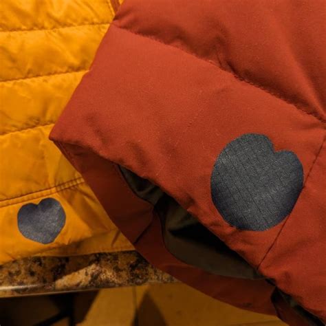 Puffer Jacket Repair Red Self Adhesive Pre Cut Patches Soft