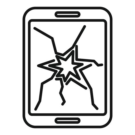 Tablet Broken Screen Icon Outline Vector Repair Mobile 14864709 Vector Art At Vecteezy