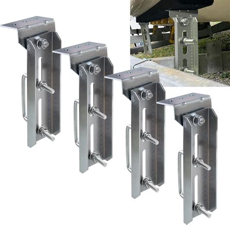 Cwaverow 4 Pcs 8 Boat Trailer Bunk Brackets Heavy Duty