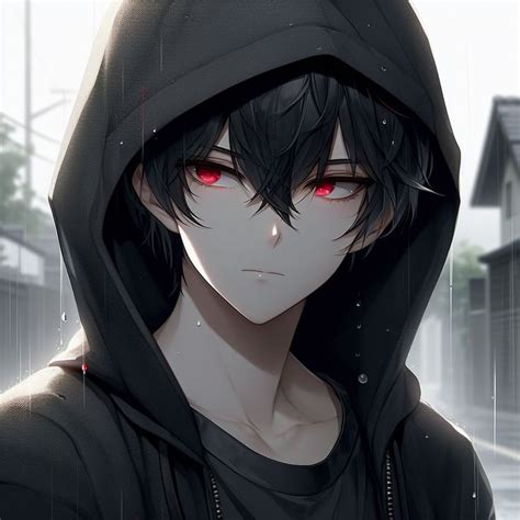 Black Hair Anime Boy With Red Eyes Black Hair Anime Guy Anime Black