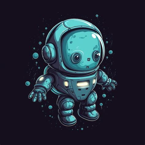 Premium Ai Image Cute 3d Floating Robot Ultrarealistic Tshirt Vector