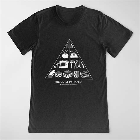 Missouri Star Food Pyramid T Shirt Heather Black Xl Quilting