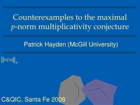 Ppt Counterexamples To The Maximal P Norm Multiplicativity