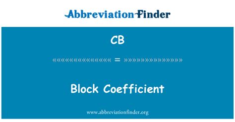 Cb Adalah Singkatan Dari Koefisien Blok Block Coefficient