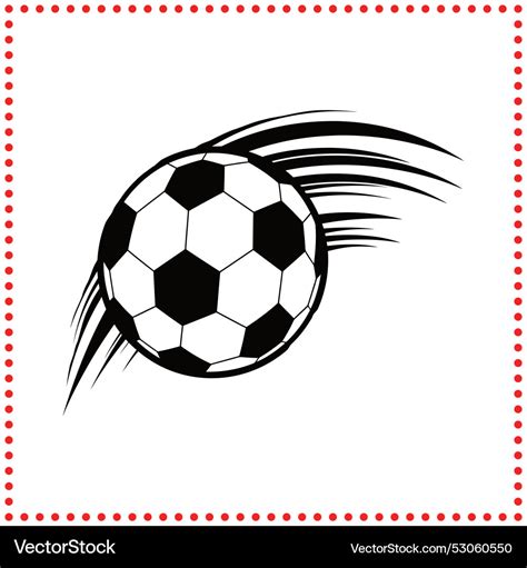 Classic Soccer Ball Silhouette Great Royalty Free Vector