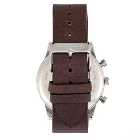 Elevon Lindbergh Leather Band Watch W Day Date Brown Navy Artofit