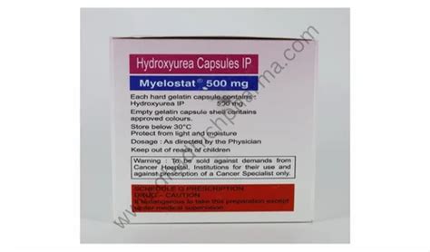 Cancer Medicine Hydroxyurea Capsule 500mg 100 Export Oriented Unit