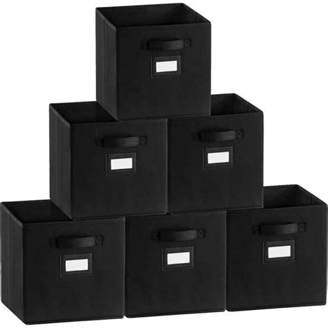 Cube De Rangement Lot De 6 Tiroirs En Tissu Boite Rangement 28x28x28cm Pliables Paniers Et