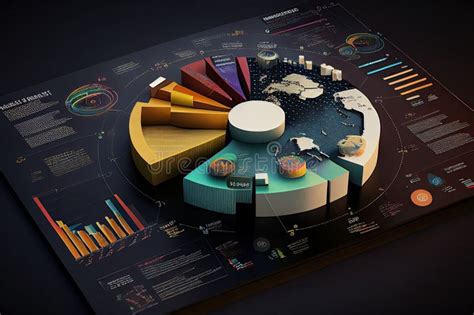 Big Data Analytics Report Infographic With Graph And Chart On Abstract
