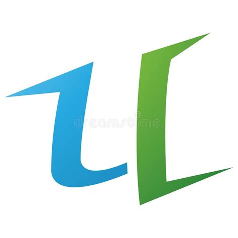 Green And Blue Spiky Shaped Letter U Icon Stock Vector Illustration Of Sign Logotype 285005646