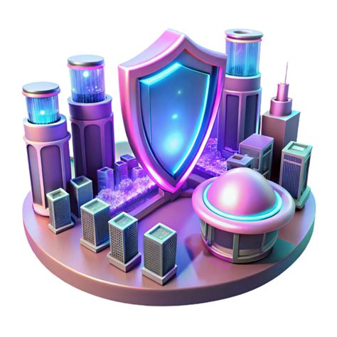 Wonderful Abstract Cybersecurity Shield Protecting The Smart City