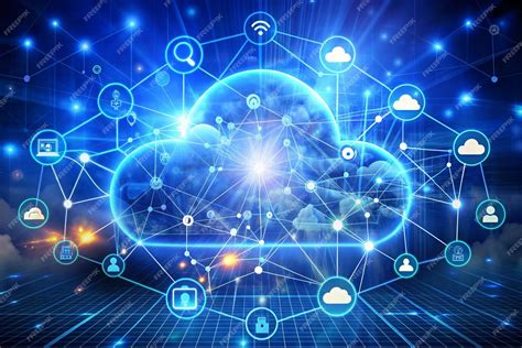 Cloud Computing Technology Internet Storage Network Concept Premium
