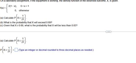 Solved On A Laboratory Assignment It The Equipment Is