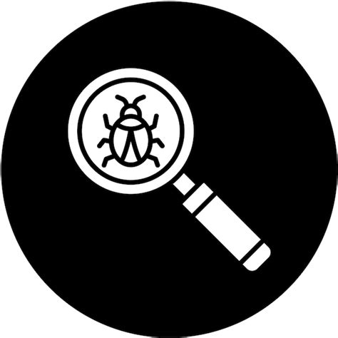 premium vector bug search icon style