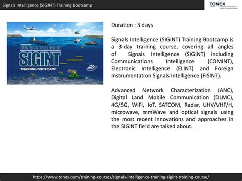 Signals Intelligence Sigint Communications Intelligence Cominttraining Course Pptx