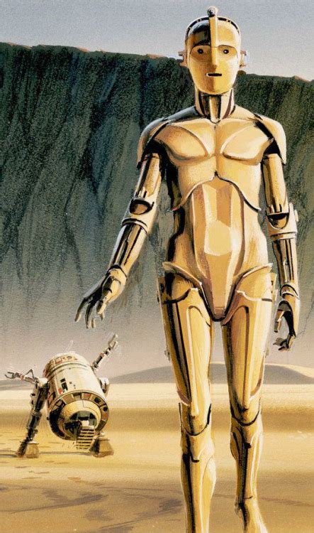 Ralph Mcquarries Concept Art For R2 D2 And C 3p0 Tumbex