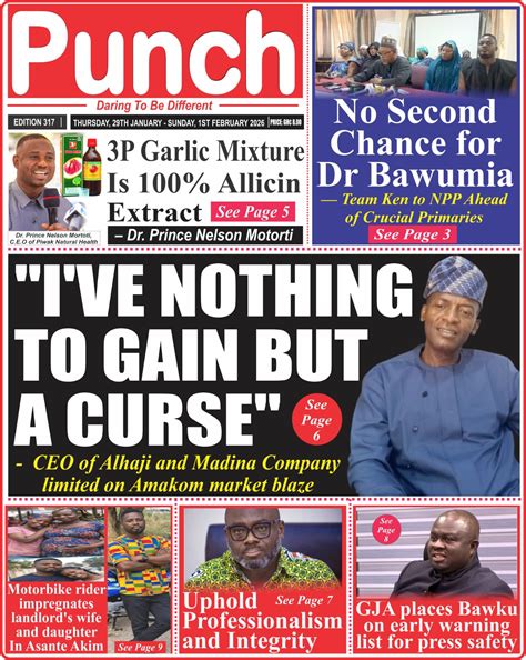 The Punch Newspaperthursday January 292026 Edition